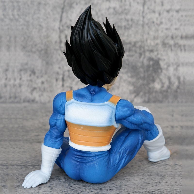 14.5cm Dragon Ball Anime Figure Sitting Position Vegeta IV Saiyan Proud ...