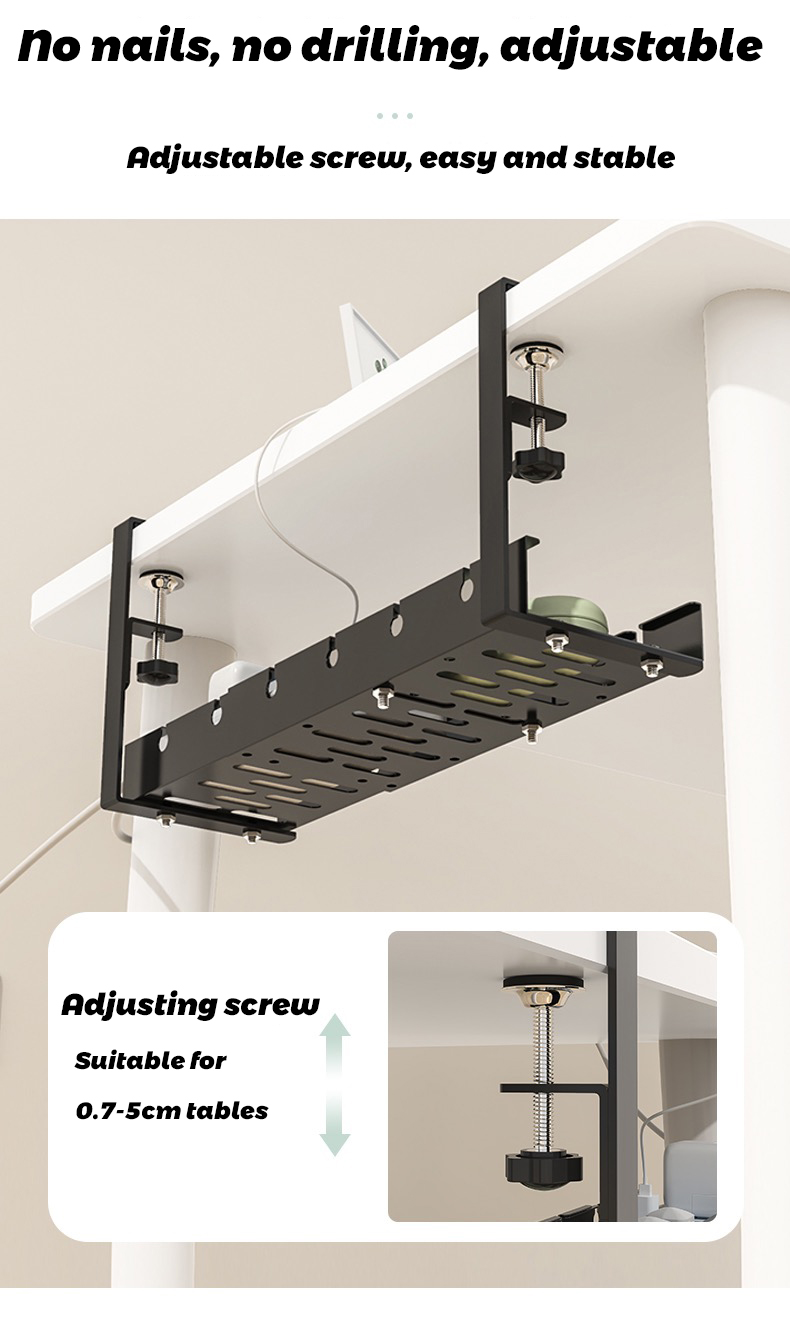 Under Table Storage Wire Organizer Storage Under table Storage Rack No ...