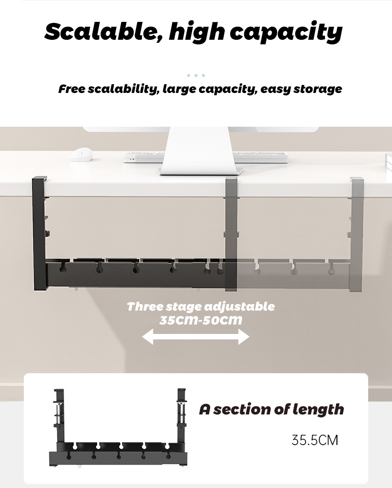 Under Table Storage Wire Organizer Storage Under table Storage Rack No ...