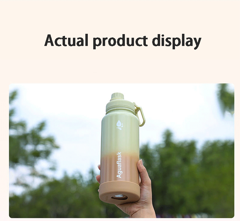 Aguaflask (32oz) Wide Mouth with Cap Lid Vacuum Insulated Drinking Water Bottle Agua Flask ...