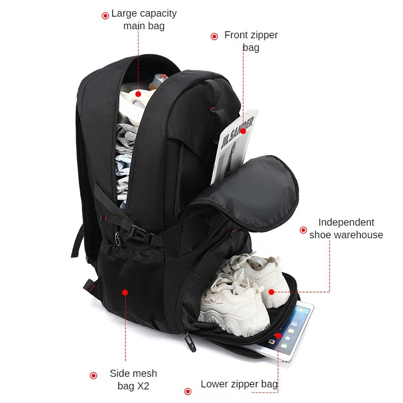 PH available 50-80L Travel Backpack expandable waterproof hiking ...