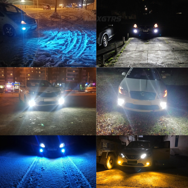 MAXGTRS 2x H8 H11 9005 9006 HB3 HB4 H16 78 SMD 4014 Chips Car LED Light ...