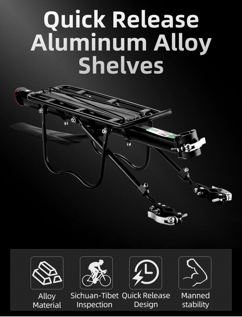 ROCKBROS Bike Rack Quick Release Bicycle Cargo Rack Rear Bike Pannier ...