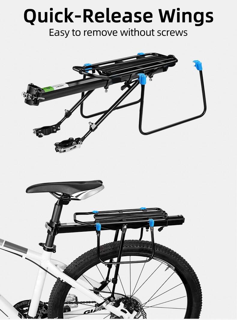 ROCKBROS Bike Rack Quick Release Bicycle Cargo Rack Rear Bike Pannier ...