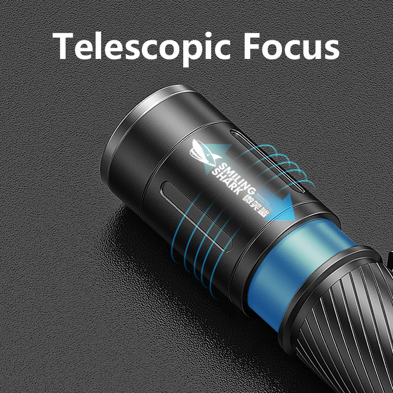 Smiling Shark SD7115 Rechargeable Flashlight Led XPE Super Bright Torch ...