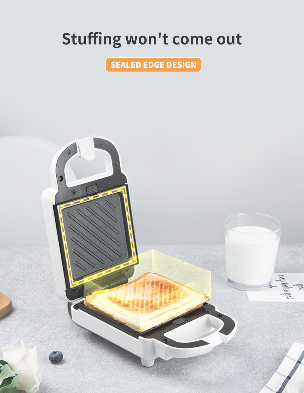 Simplus 2 in 1 Donut/Waffle/Sandwich Maker Bread Maker Toaster Electric ...