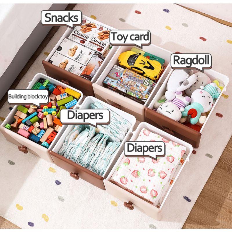【Mini Drawer Organizer】38cm Room 0rganizer Storage Cute Kids Cabinet ...