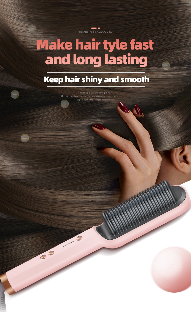 K.SKIN Hair Straightener Comb Negative Ion Anti Scald Hair Curler Hair ...