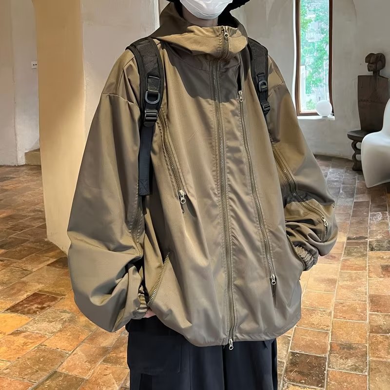 Japanese Style Functional Black Samurai Jacket Jacket Men Autumn ...