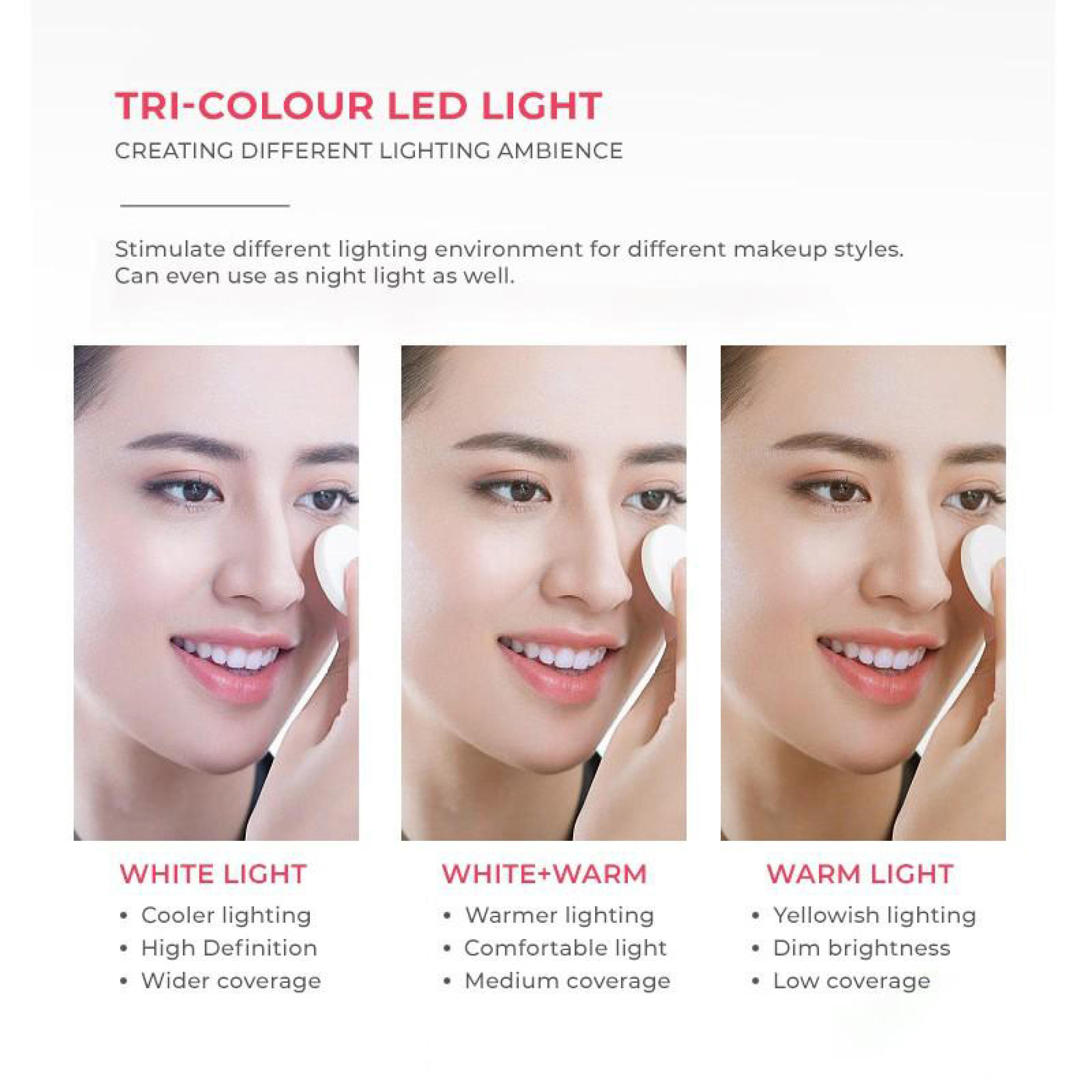 LED cosmetic mirror intelligent Mirror make-up mirror desktop with lamp ...