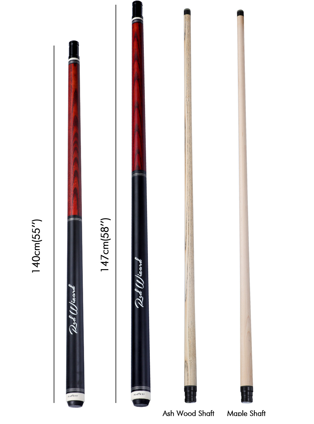 FURY Break Jump Cue EA Billiard Punch&Jump Cue Stick 55‘’ 58‘’ 13.5mm ...