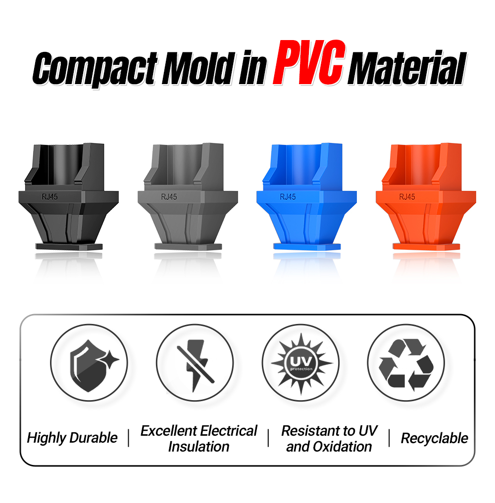AMPCOM 50-Pack: Five-Color RJ45 Dust Plug Ethernet Hub Port Anti Dust ...