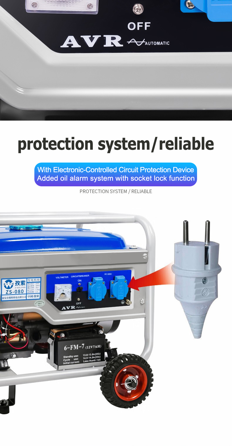 MIDOO 4kw Generator For Home Gasoline Generator 220V/60HZ Outdoor Small ...