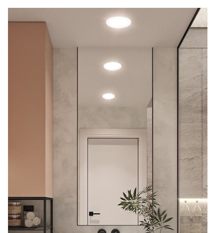 LED Ultra Thin Ceiling Light Tricolor Pin Light Downlight Recessed ...
