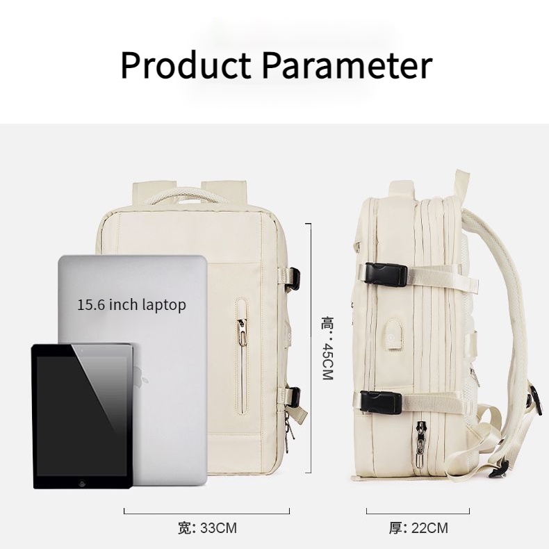 PH available Travel Backpack women Waterproof Expandable backpack with ...