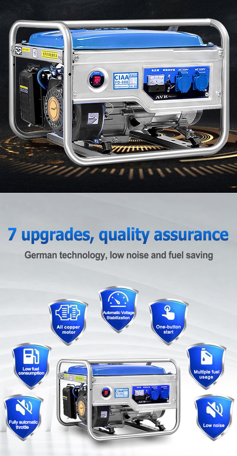 Gasoline Generator 4KW/60Hz Single Phase 4-Stroke Generator 220V ...