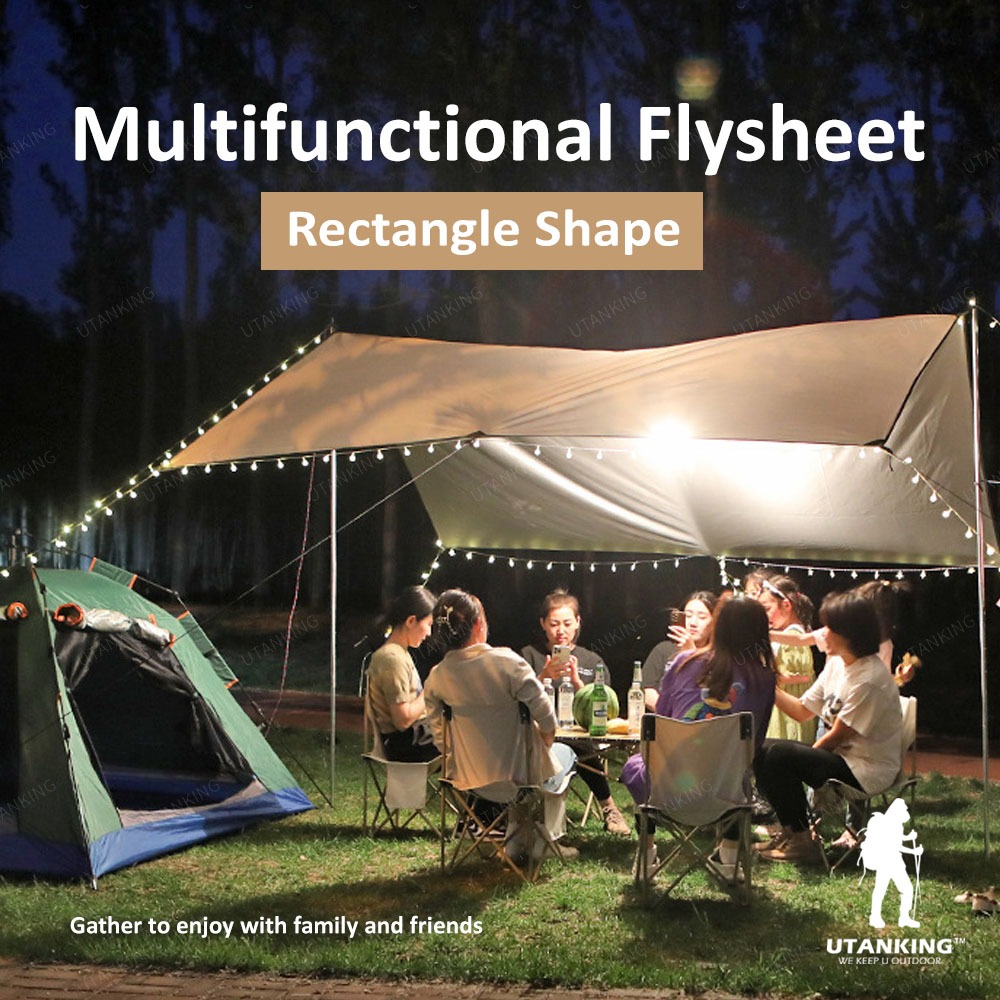 Canopy Tent Awning Waterproof Tarp Canopy Tent Tarpaulin shade Anti-UV ...