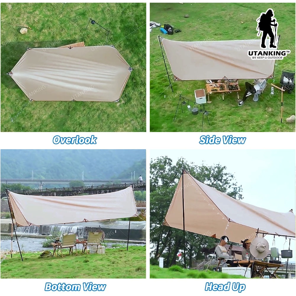 Canopy Tent Awning Waterproof Tarp Canopy Tent Tarpaulin shade Anti-UV ...
