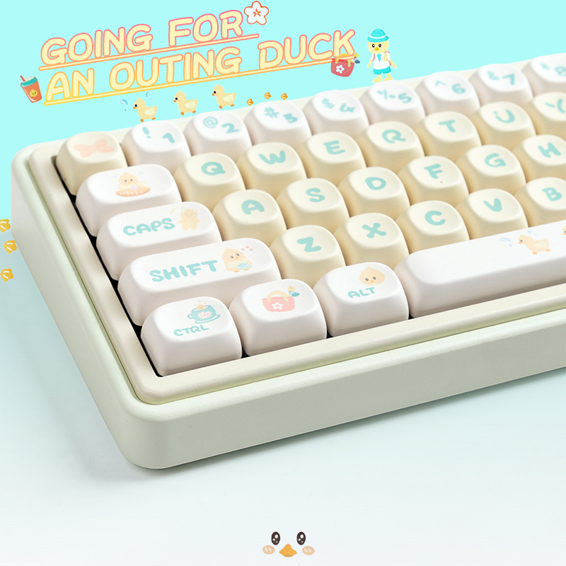 Cute Rabbit Keycaps 145Keys/Set PBT MOA Profile DYE-SUB DIY Custom for ...