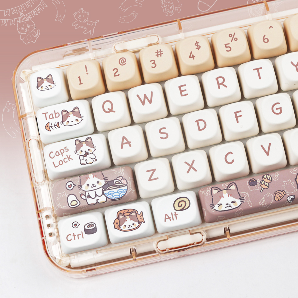 Cute Rabbit Keycaps 145Keys/Set PBT MOA Profile DYE-SUB DIY Custom for ...