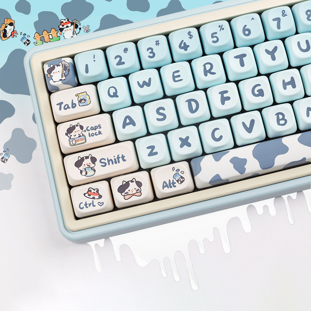 Cute Rabbit Keycaps 145Keys/Set PBT MOA Profile DYE-SUB DIY Custom for ...