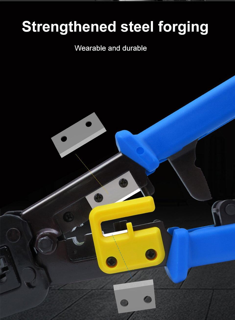 JT-COM Pass Through Crimping Tool Blades RJ45 Stripper Knife Pressing ...