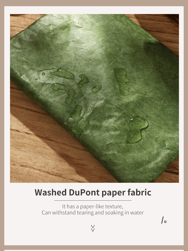 JIANWU Vintage Thin Dupont Paper Waterproof Large Capacity Soft Storage ...