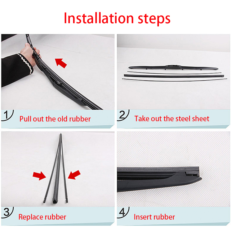 Car Windshield Wiper Blade Rubber Strip Refill 14" To 28" 1PCS | Shopee ...