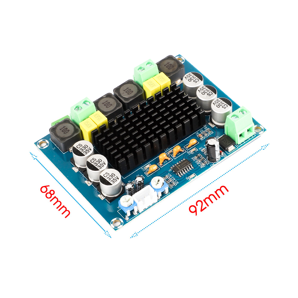 2*120W Dual DC12-26V Channel Digital Stereo Audio Power Amplifier Board ...