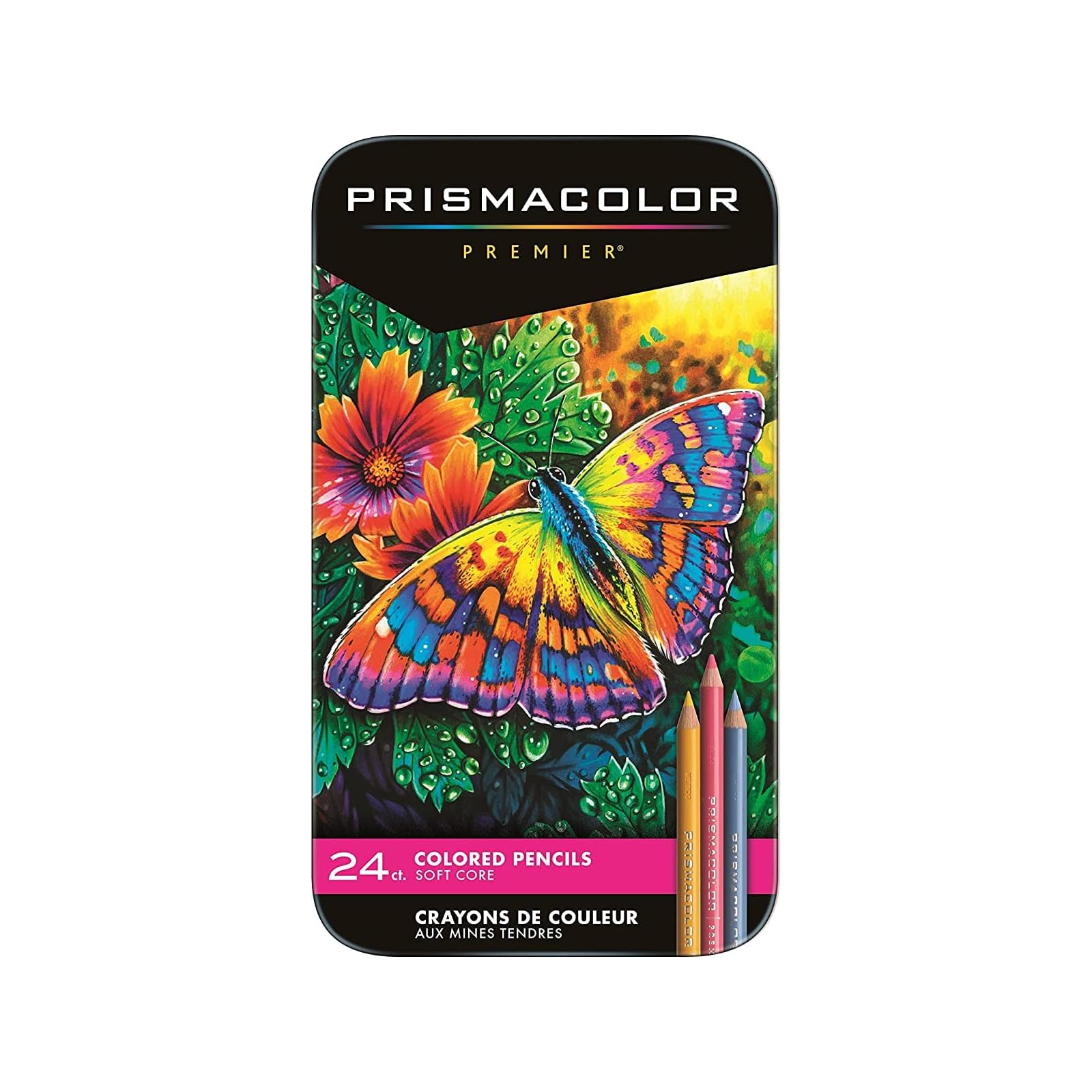 Prismacolor Premier 24 Color Soft Core Colored Pencils Set Professional ...