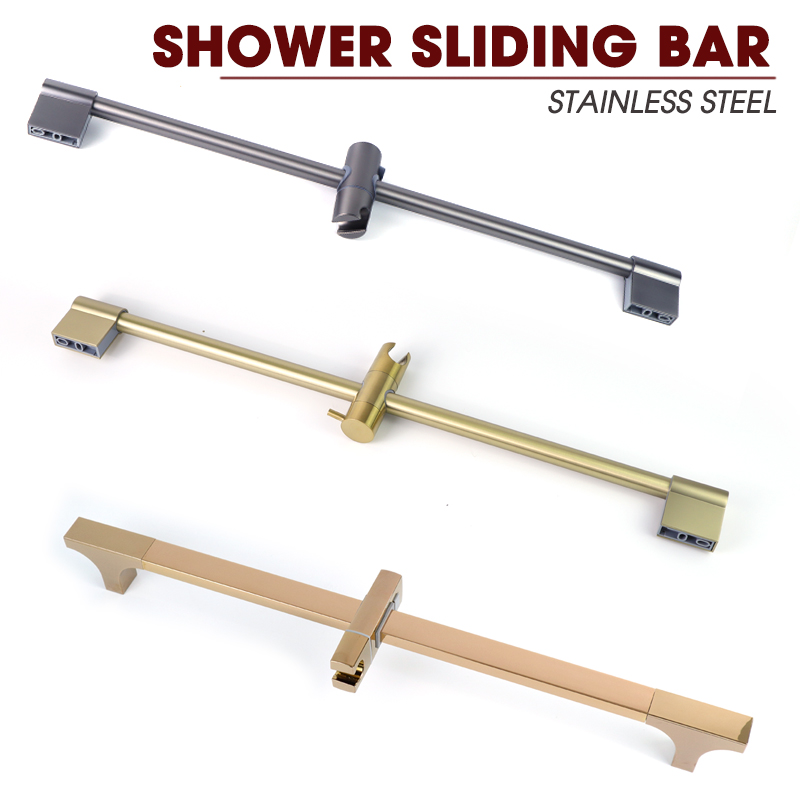 Square Sliding Bar Wall Mounted Shower Bar Round Adjustable Sliding ...