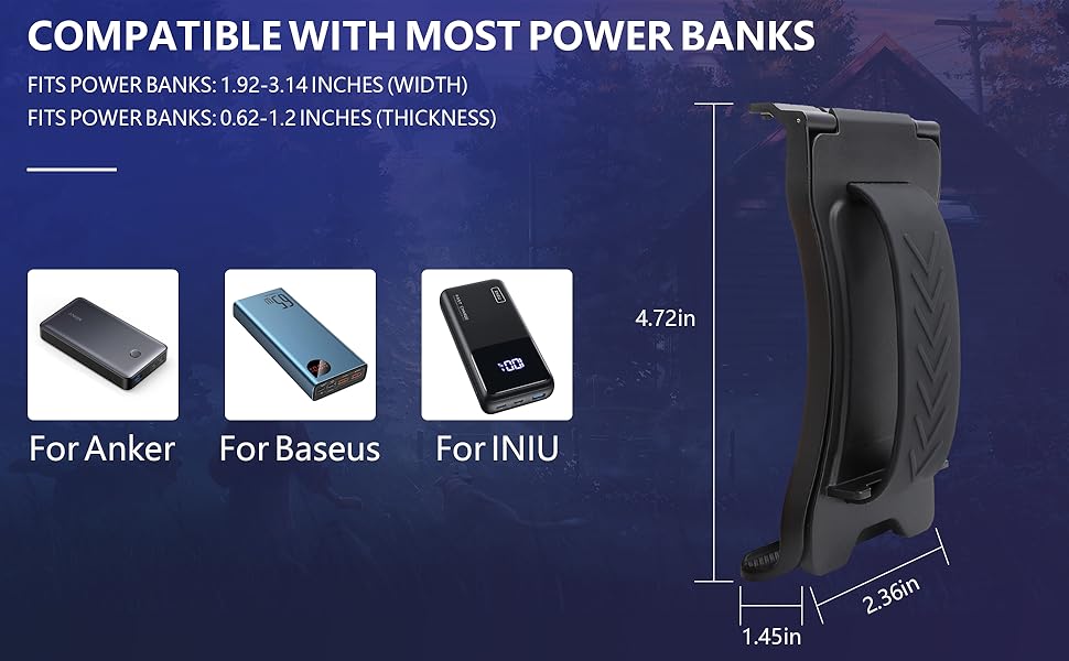 Power Bank Holder for Steam Deck, Power Bank Clamp Mount for Valve ...