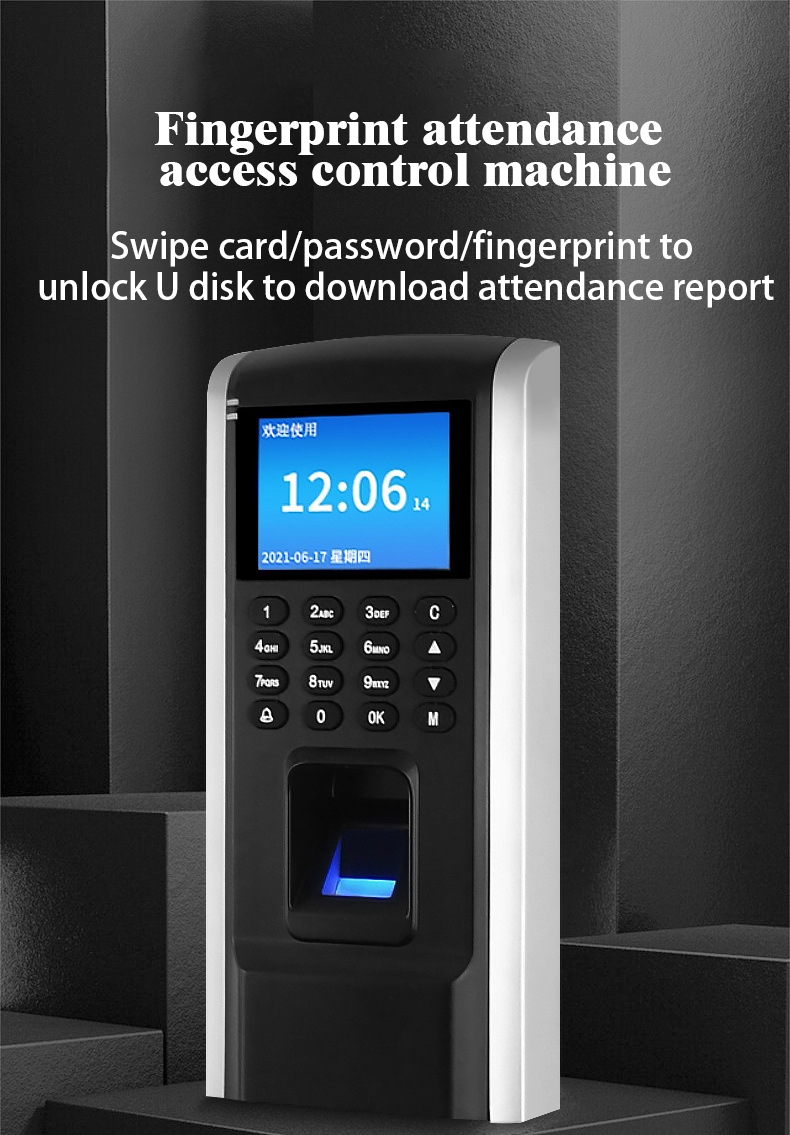 F8 Fingerprint Biometric Access Control Keypad Time Attendance Access ...