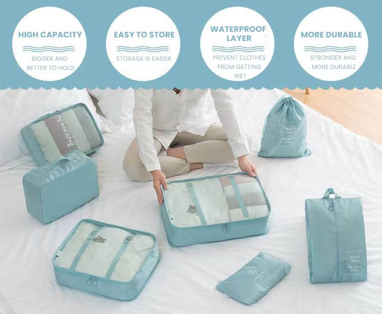 10 In 1 Travel Organizer Bags Foldable Waterproof Luggage Storage Bag ...