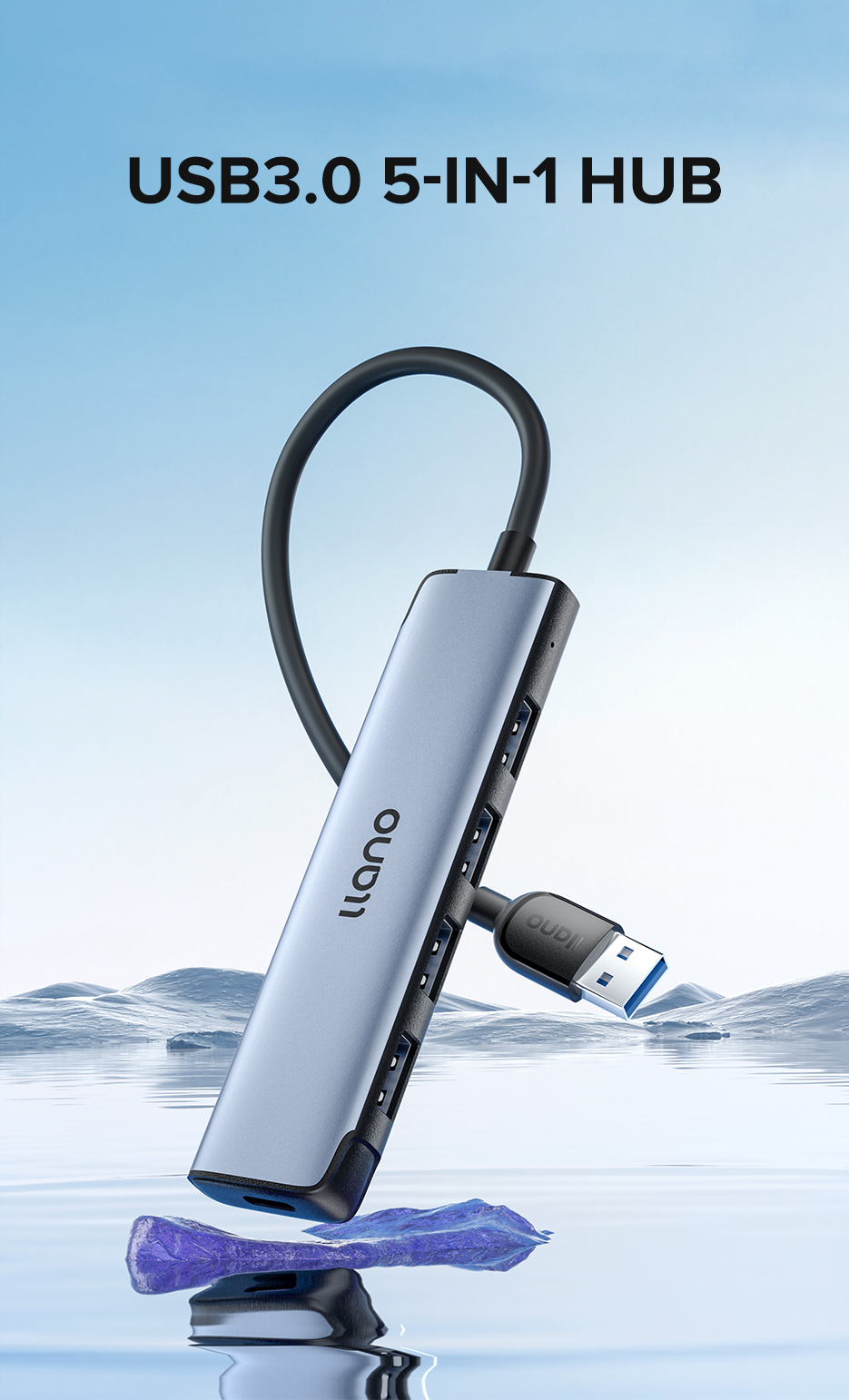 LLANO USB 3.0 4 Port Hub For Printer Mouse Keyboard HD Flash Drive USB ...