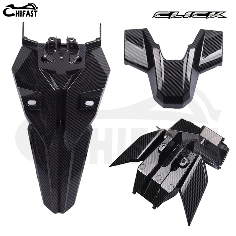 HIFAST Honda Click Rear Fender Cover Garnish 3-In-1 Set Carbon Splash ...