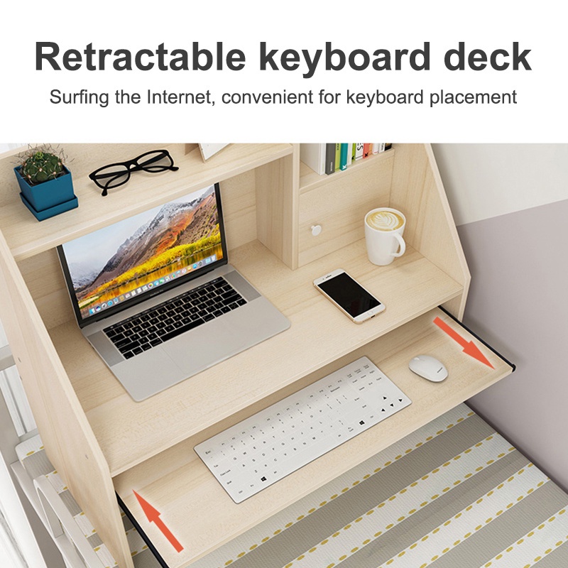 Bed Table Computer Desk With Drawer For College Dormitory Learning ...