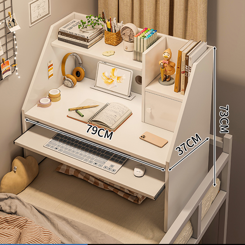 Bed Table Computer Desk With Drawer For College Dormitory Learning Storage Dual-use Table Study ...