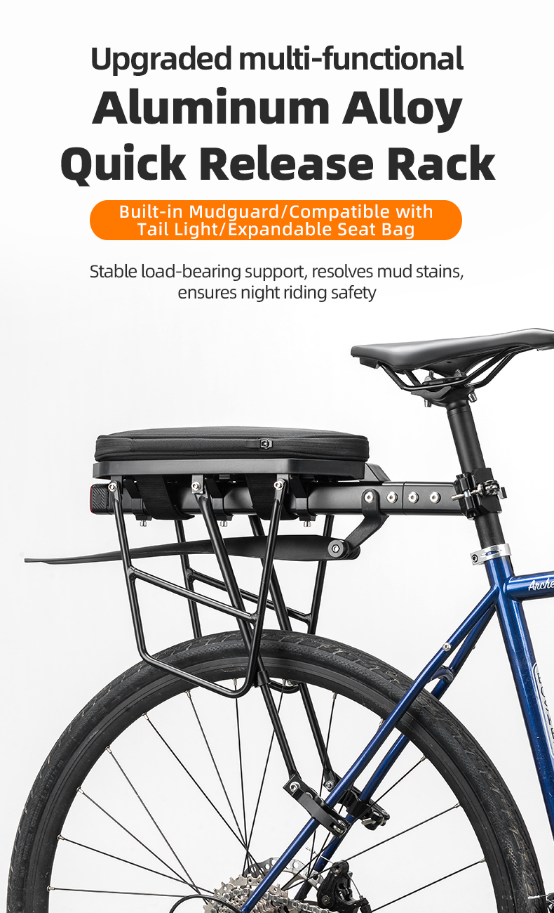 ROCKBROS Bicycle Rear Rack Aluminum Alloy Rear Luggage Quick Release ...