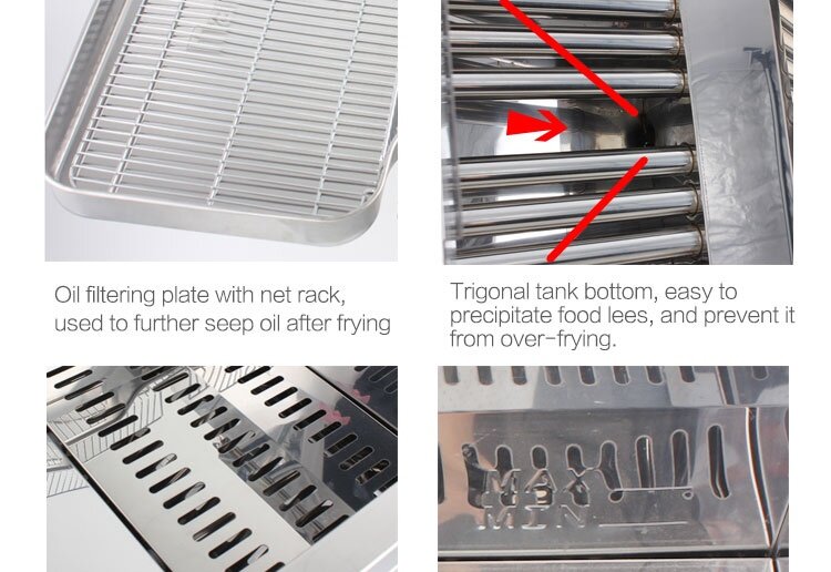 MLP-15L LPG single tank gas fryer 15 liters with oil drainer and ...