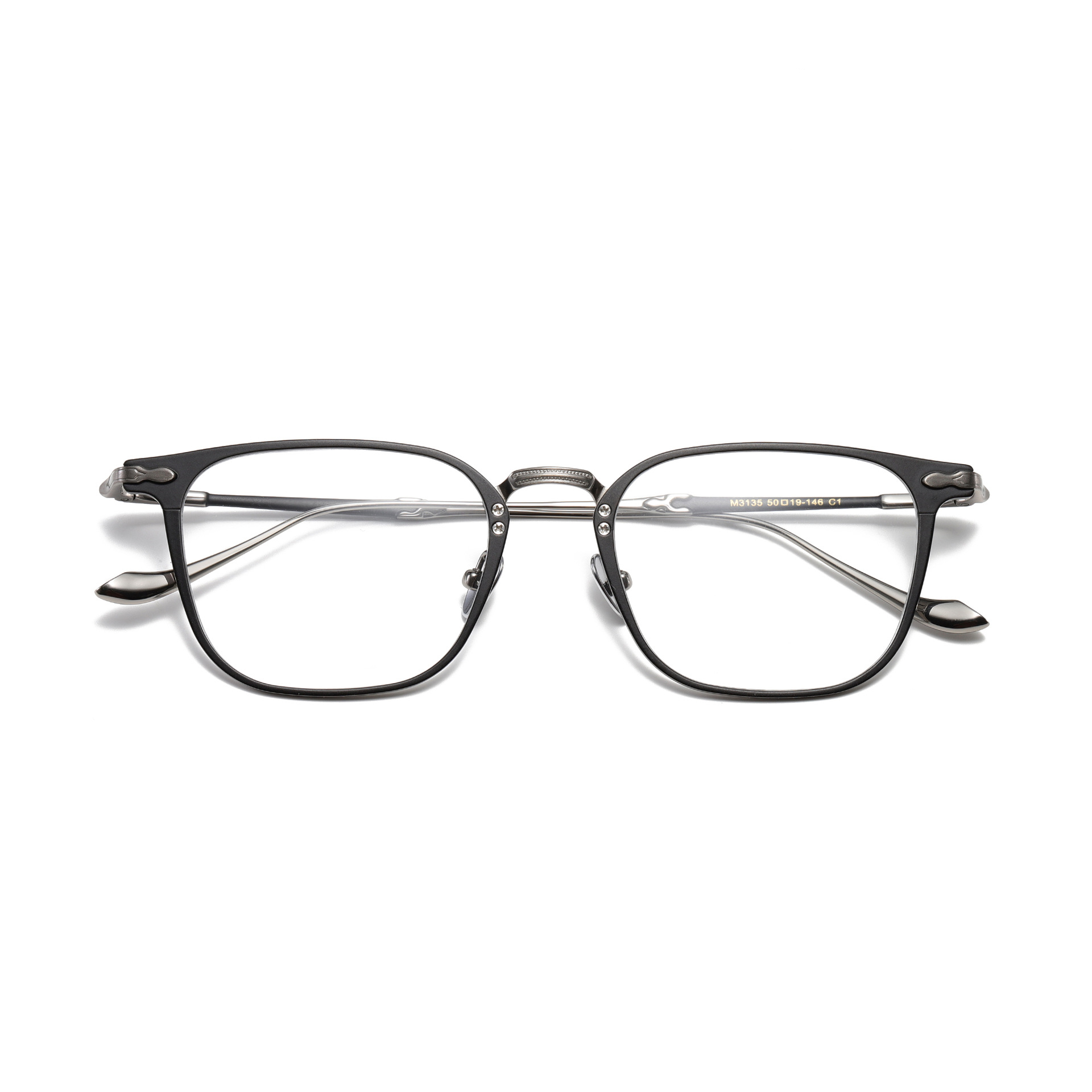 Japanese Retro Rectangular Pure Titanium Glasses Frame Titanium 9785