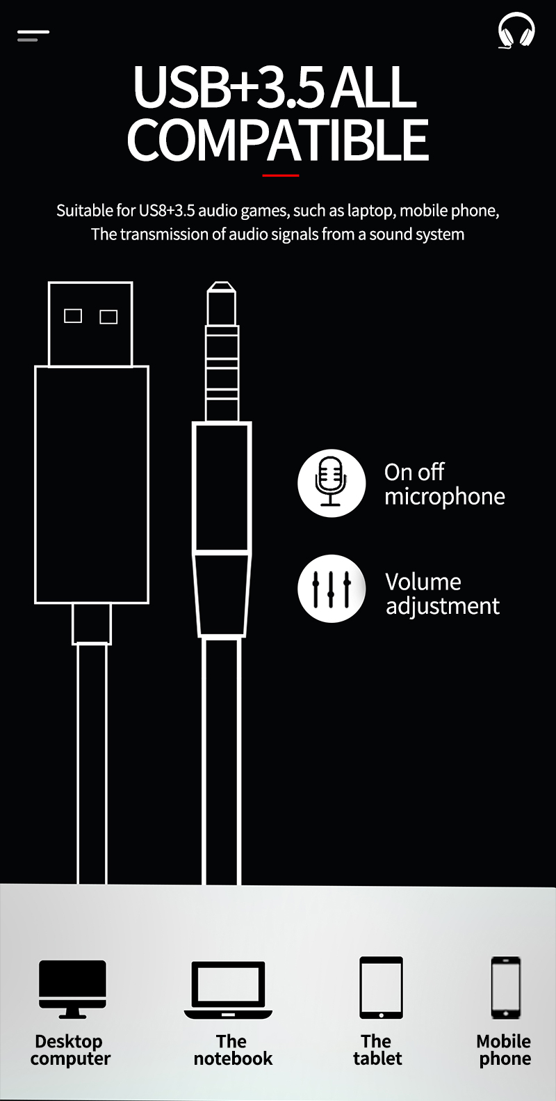 Lenovo*Monster N5 Over-Ear Gaming Headphones With Noise Reduction Mic ...