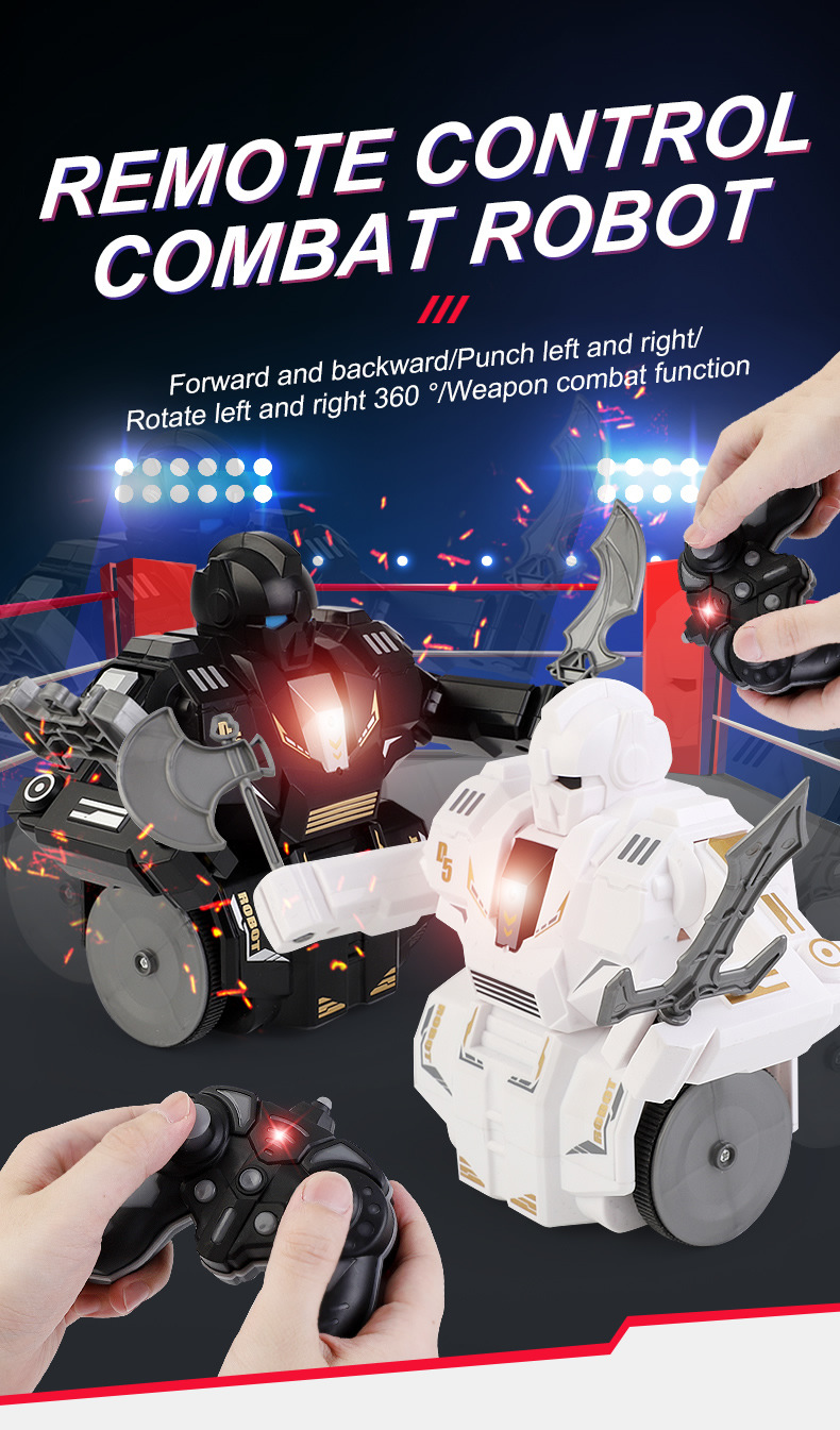 Remote Control Fighting Battle Robot Children RC Robot Game Handle ...