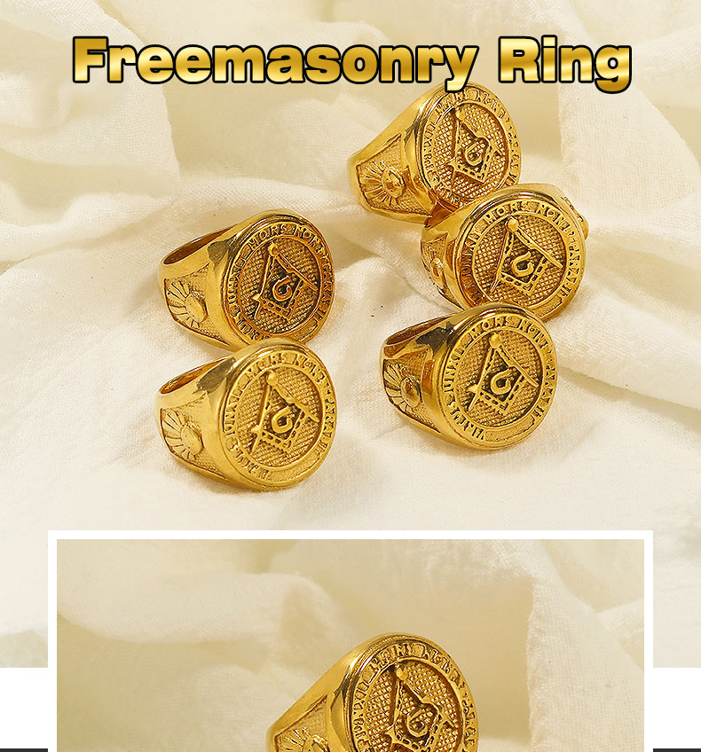 Special Jewelry Masonic Totem Electroplated Stainless Steel Freemasonry ...