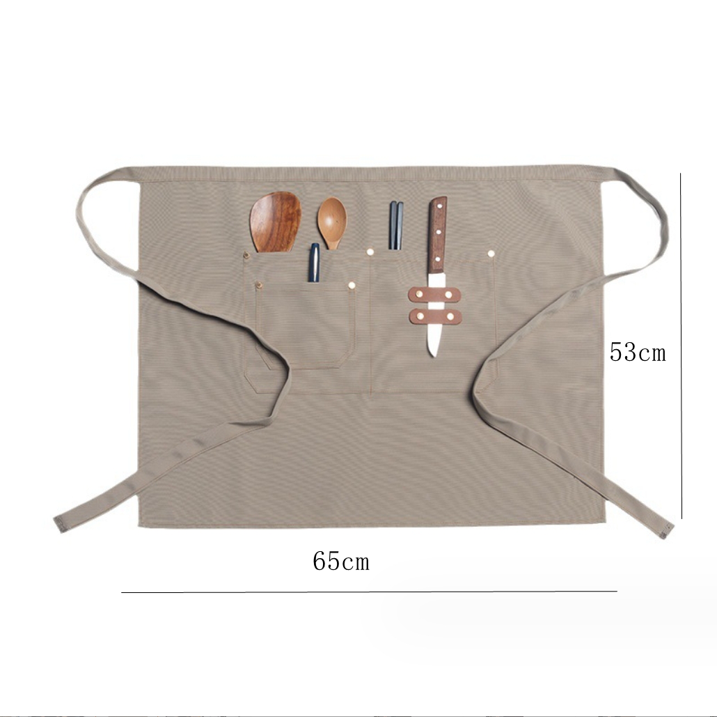 Ready StockWaterproof Apron Female Half Apron Attendant Versatile Short ...