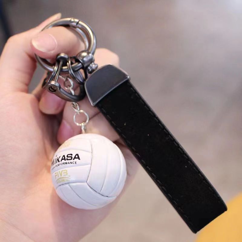 Yisilk New Volleyball Keychain Creative Volleyball Pendant Mini ...