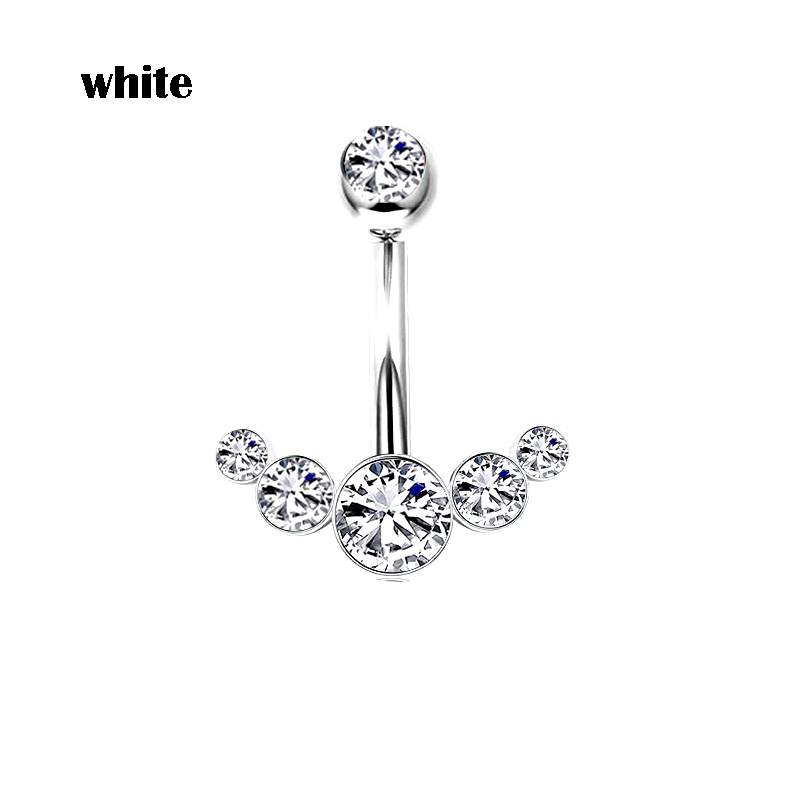 Fashion Stainless Steel Inverted Belly Button Ring Piercing Jewellery ...