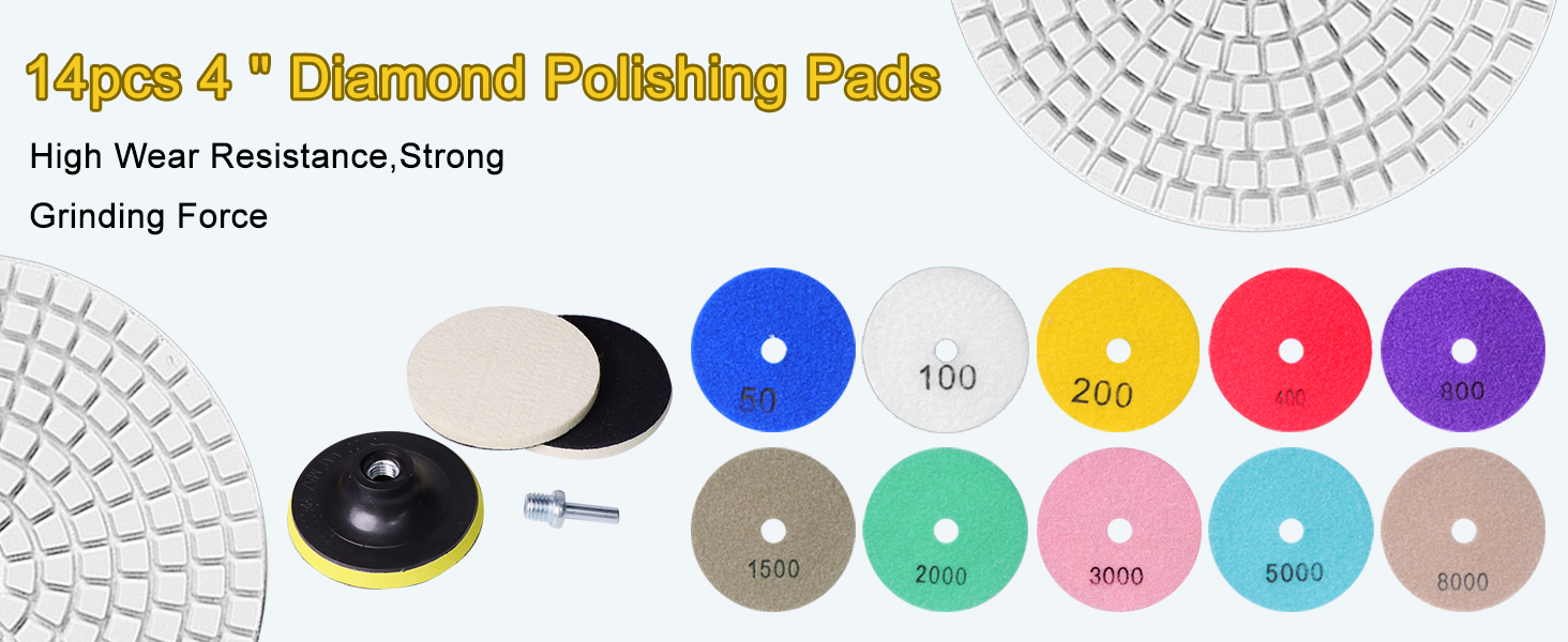 Diamond Grinding Disc Polishing Pad Tile Marble Granite Polisher Wheel ...