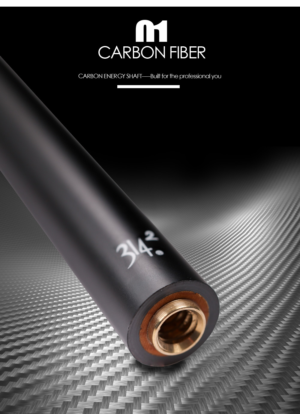 3142 POINOS Carbon Maple Single Shaft Billiard Pool Cue Stick Shaft 10. ...