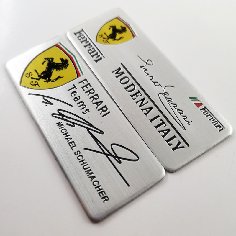 1 x Aluminum SF Horse Ferrari Logo Car Auto Decorative Emblem Badge ...